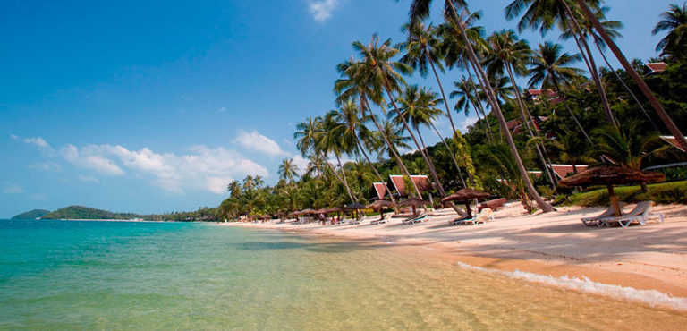 Location Taling Ngam Beach on Koh Samui Island Thailand